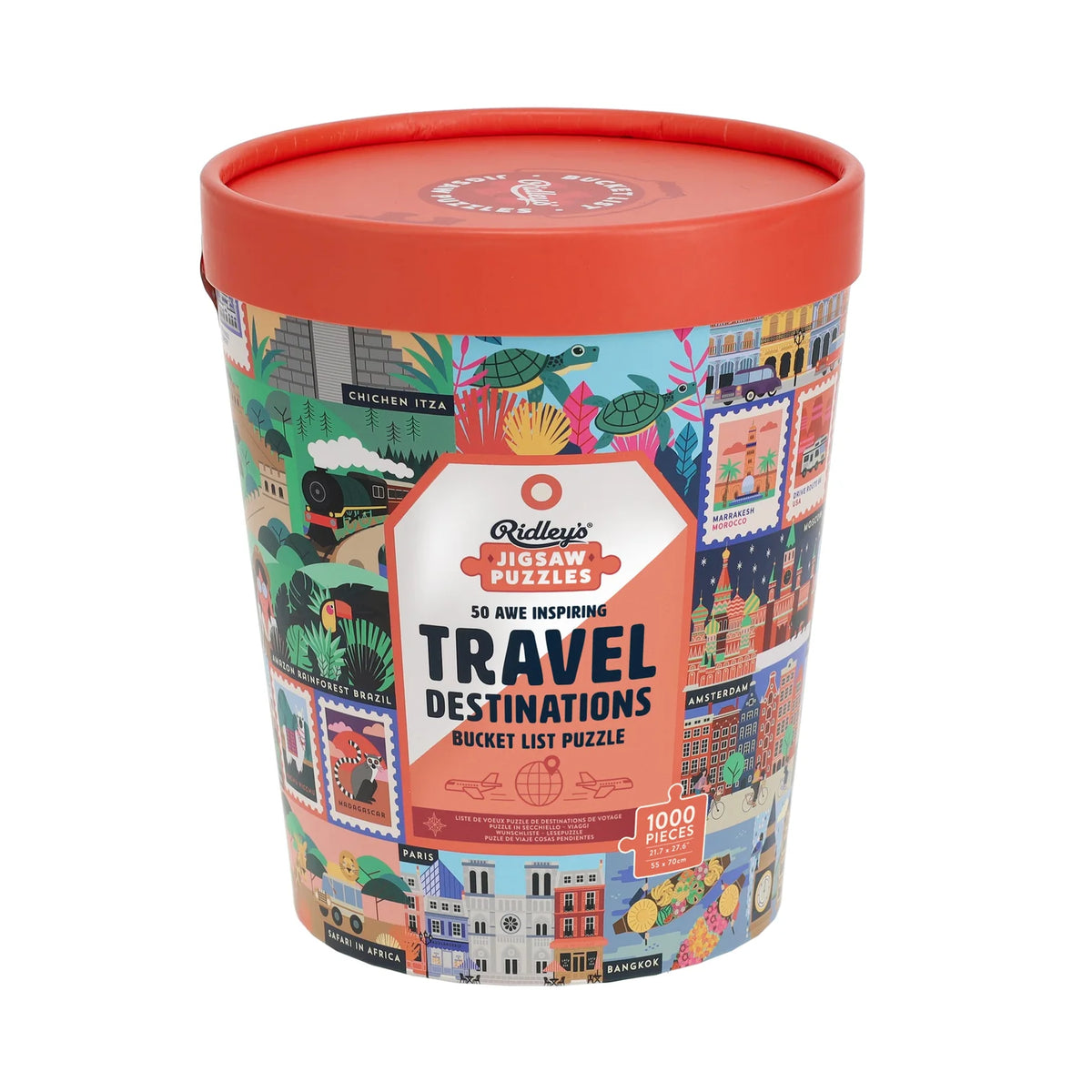 Travel Destinations Bucket List 1000-Piece Jigsaw Puzzle | Giftbar