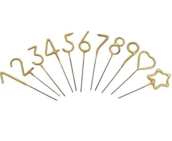 Mini Gold Number Sparklers | Giftbar